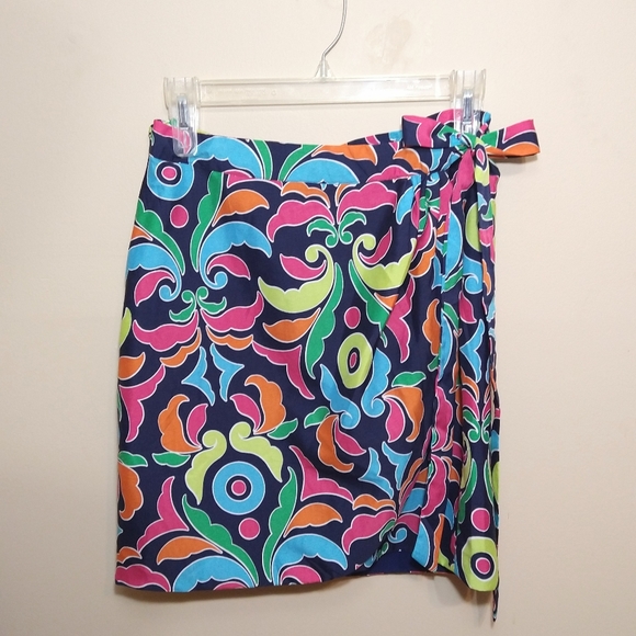 Buckhead Betties | Skirts | Buckhead Betties Preppy Multicolor Wrap ...